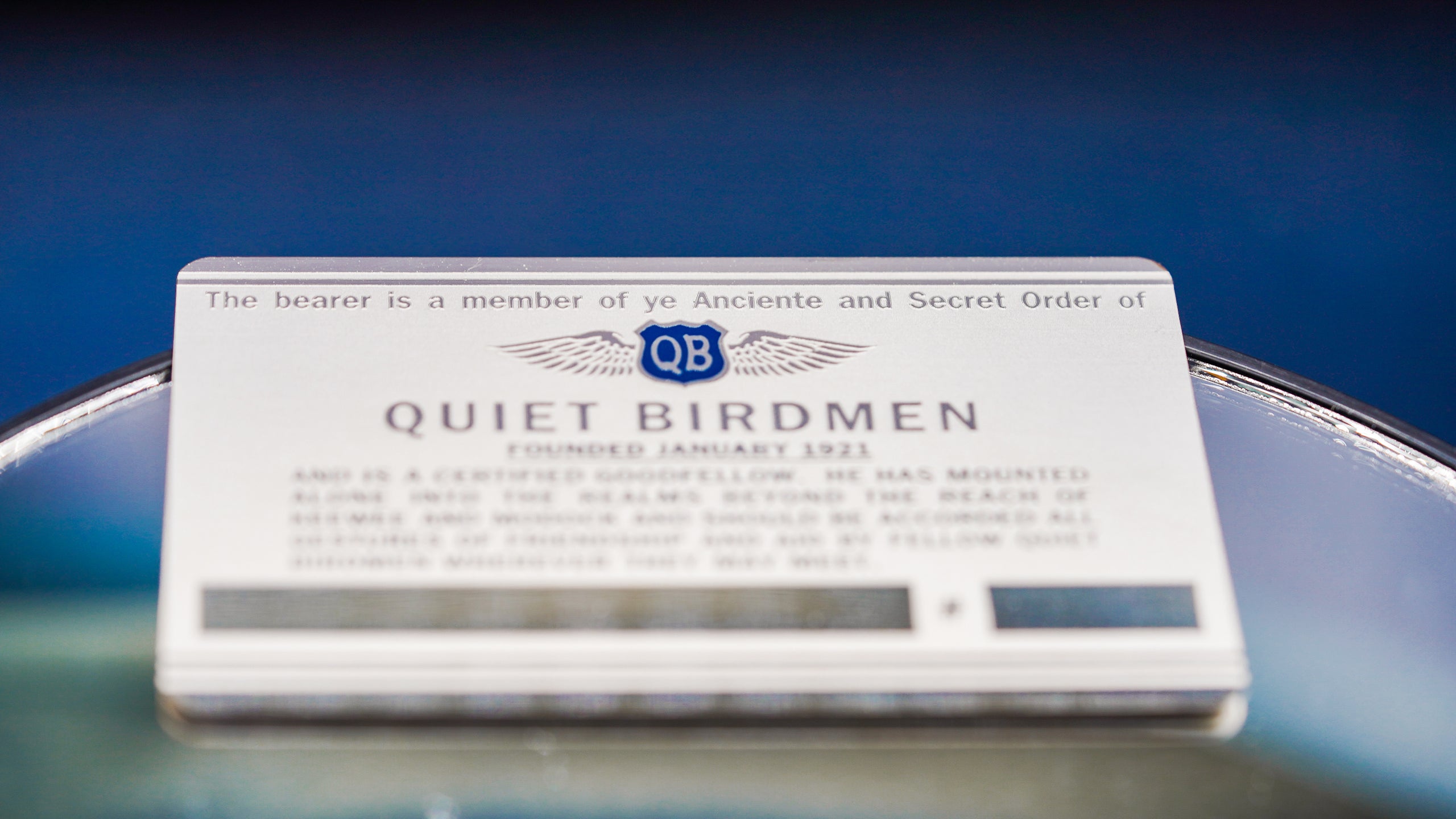 Quiet Birdmen Member ID Card | QBHQ Merchandise Shop